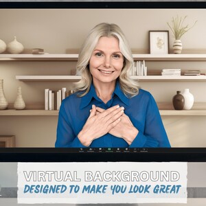 Zoom Background Pack of 5, Virtual Background, Shelves Background ...