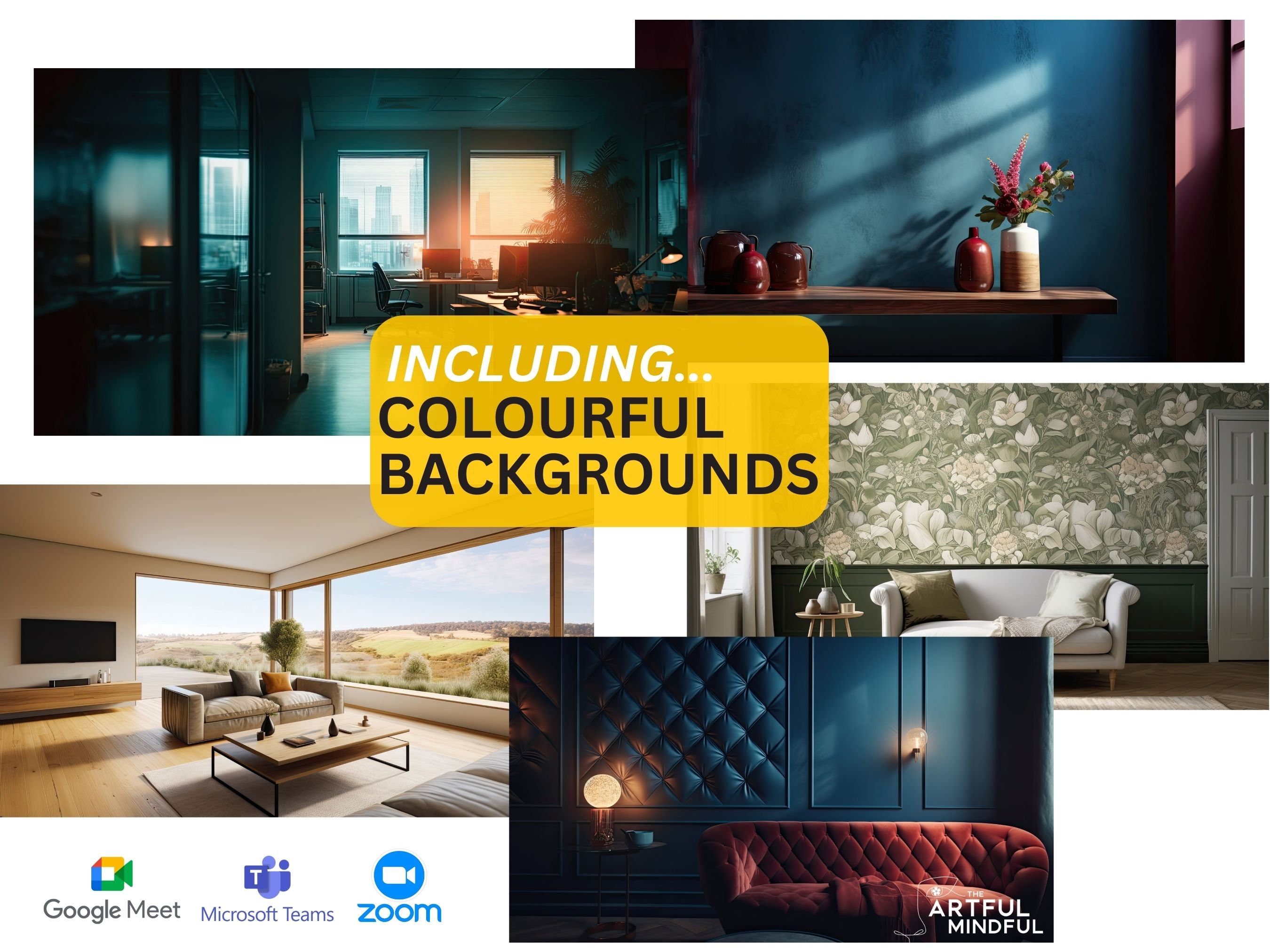 Zoom Backgrounds Pack of 40, Virtual Background, Zoom Background ...