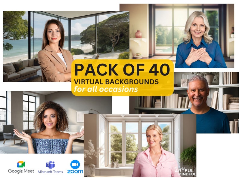 Zoom Backgrounds Pack of 40, Virtual Background, Zoom Background ...