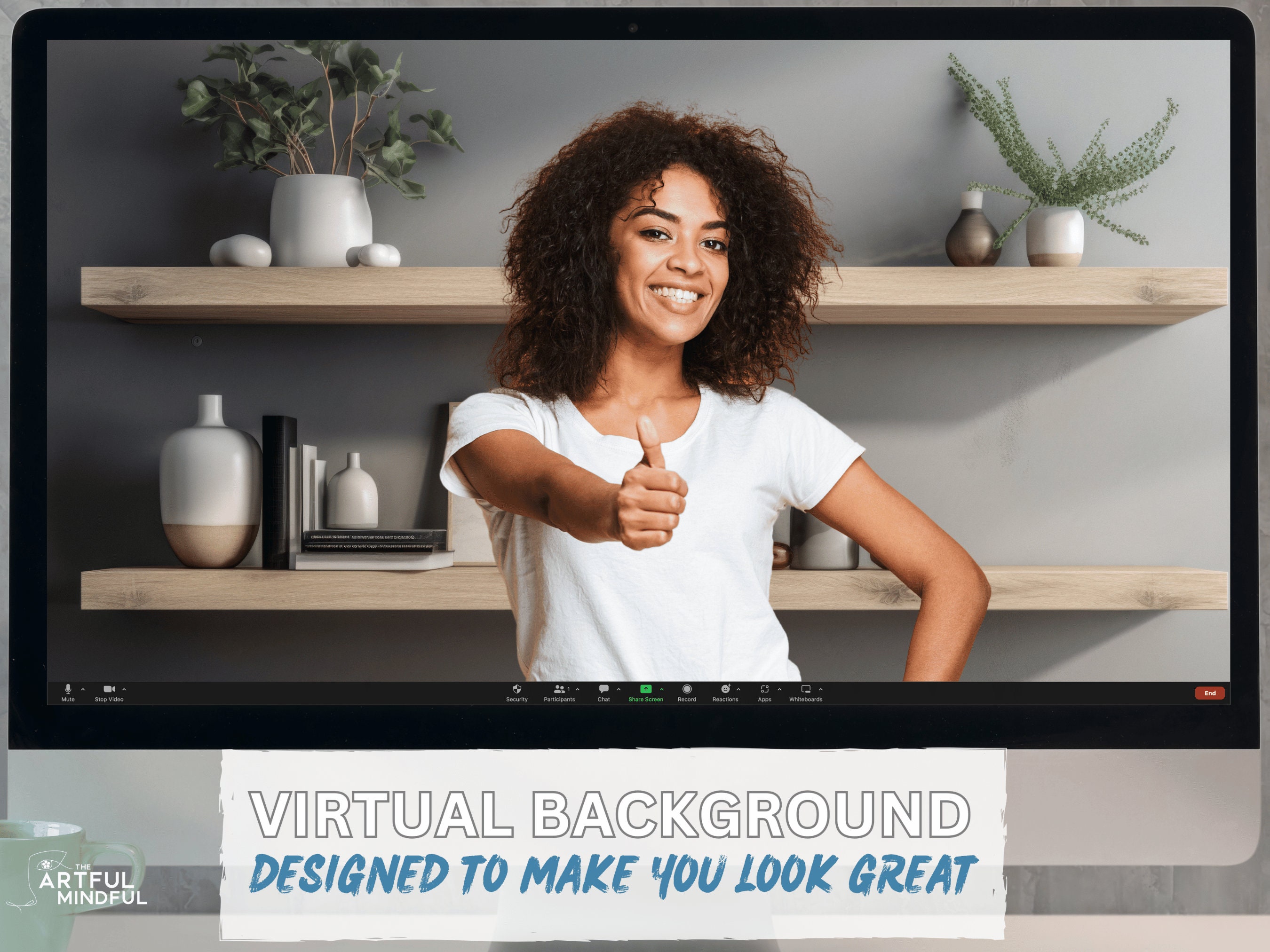 Zoom Background Pack of 5, Virtual Background, Shelves Background ...