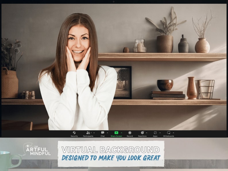 Zoom Backgrounds Pack of 5, Virtual Background, Virtual Office ...