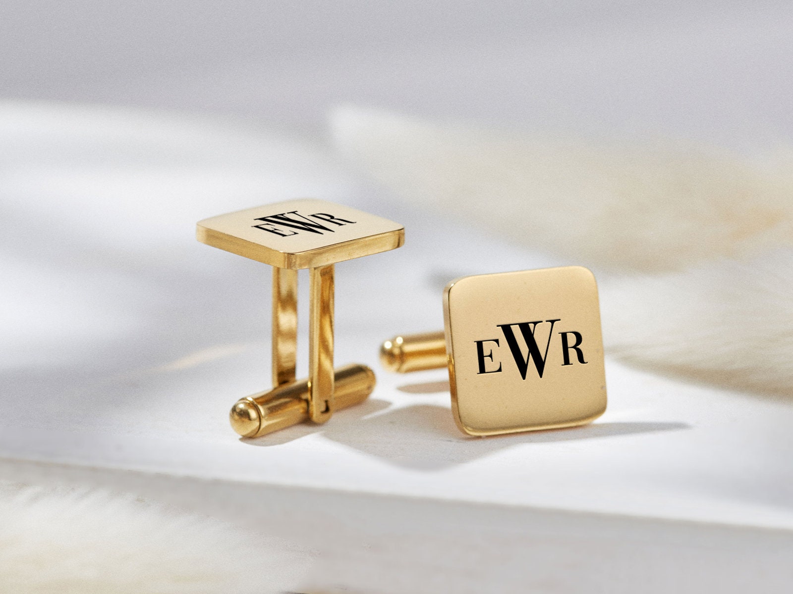 Personalized Engraving Cufflinks Square Cufflinks Custom Cuff - Etsy UK