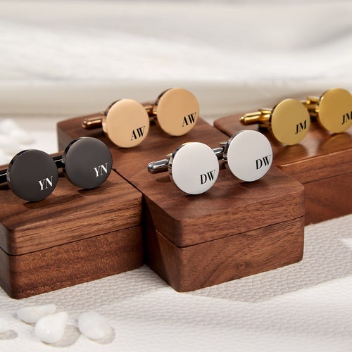 Metal Cufflinks Personalized Wedding Day Cuff Links Gift for - Etsy