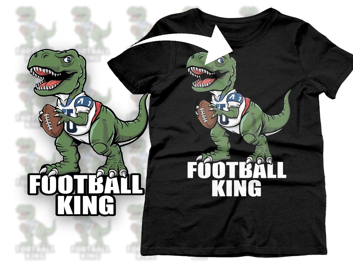 American Football Clipart T-rex SVG Design, Clipart Dinosaur Silhouette ...