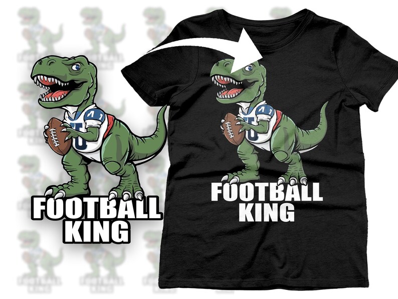 American Football Clipart T-rex SVG Design, Clipart Dinosaur Silhouette ...