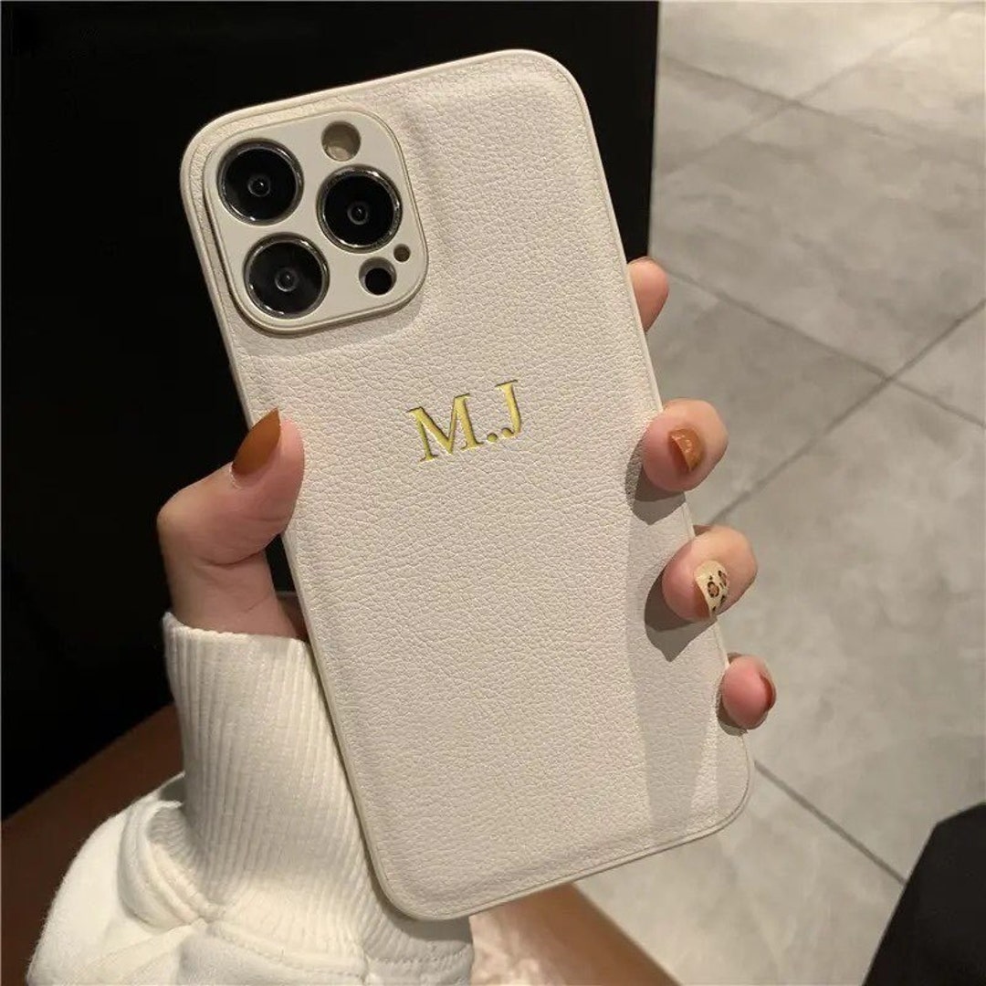 Personalised Initial Leather Look Phone Case - Etsy UK