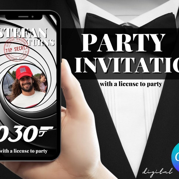 007 Party Invitation - Etsy