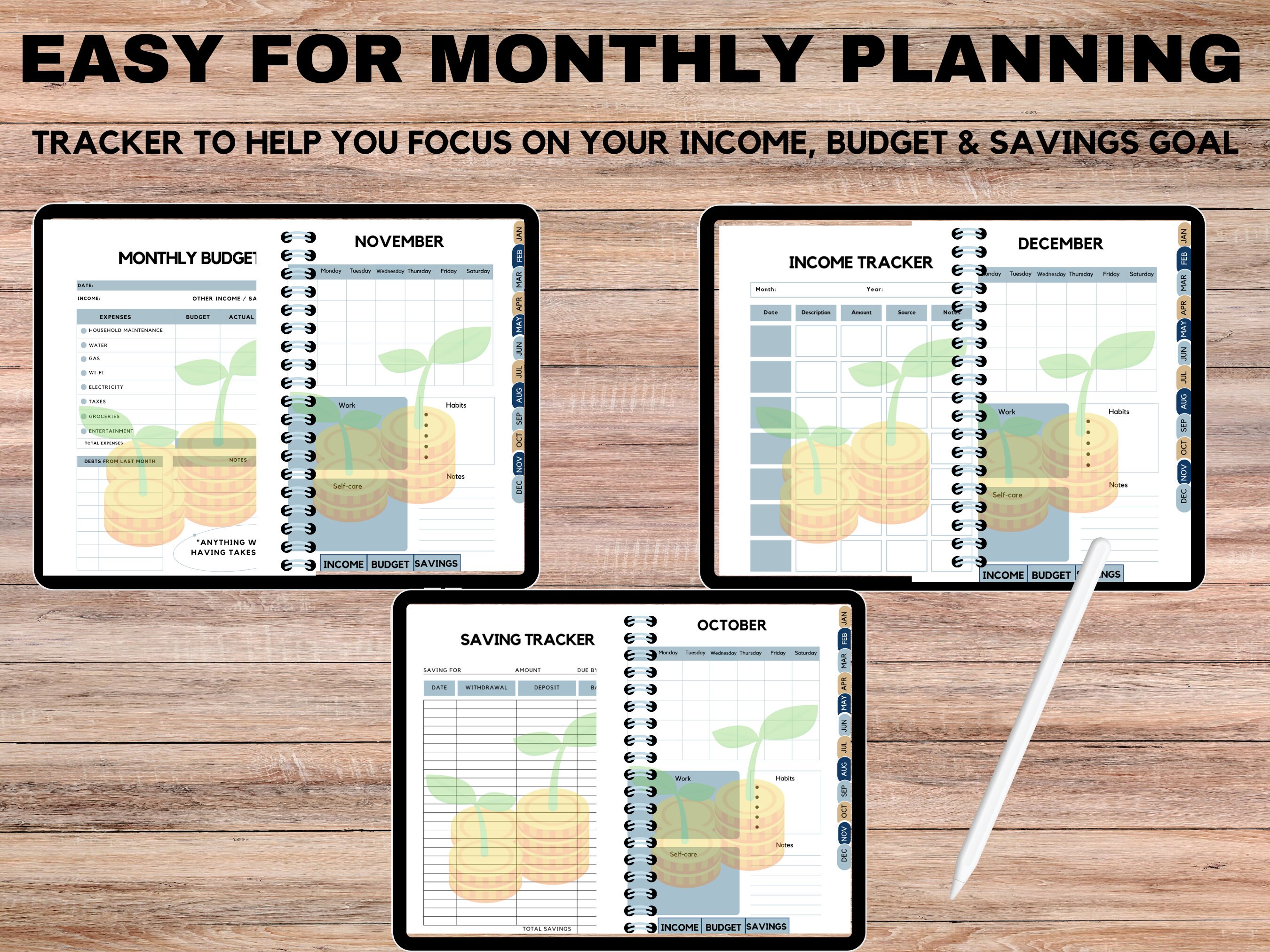 Digital Financial Planner, Personal Finance Organizer, Budgeting Tool ...