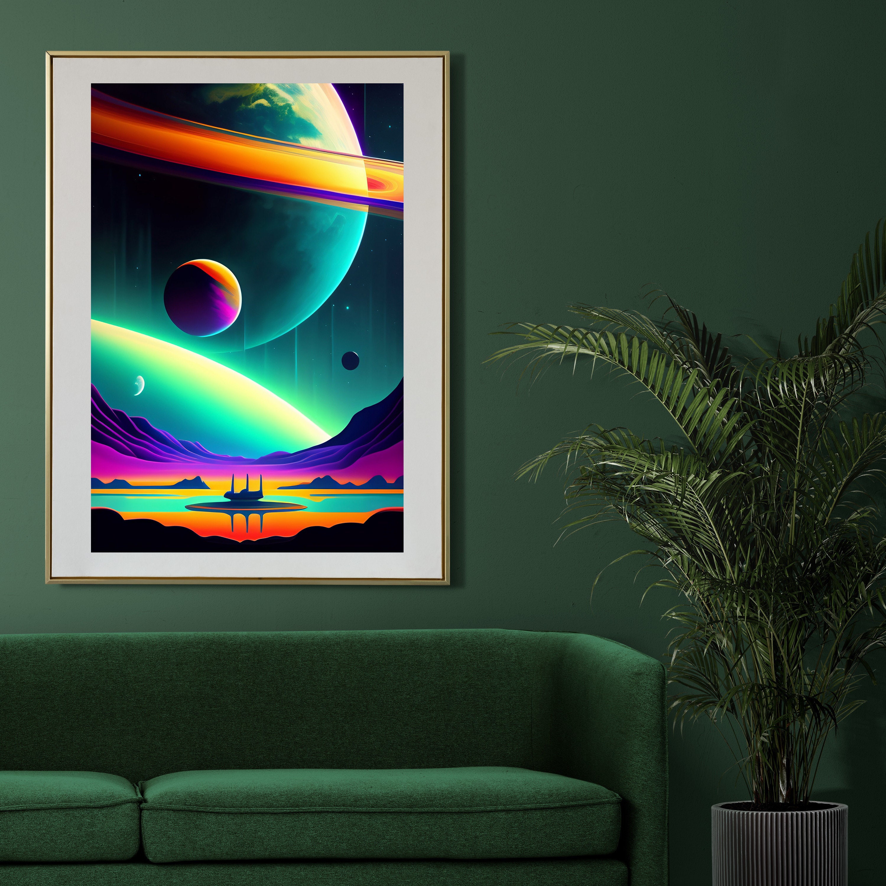 Planet Digital Art Set of 6 Earth Globe Wall Art Printable Art for ...