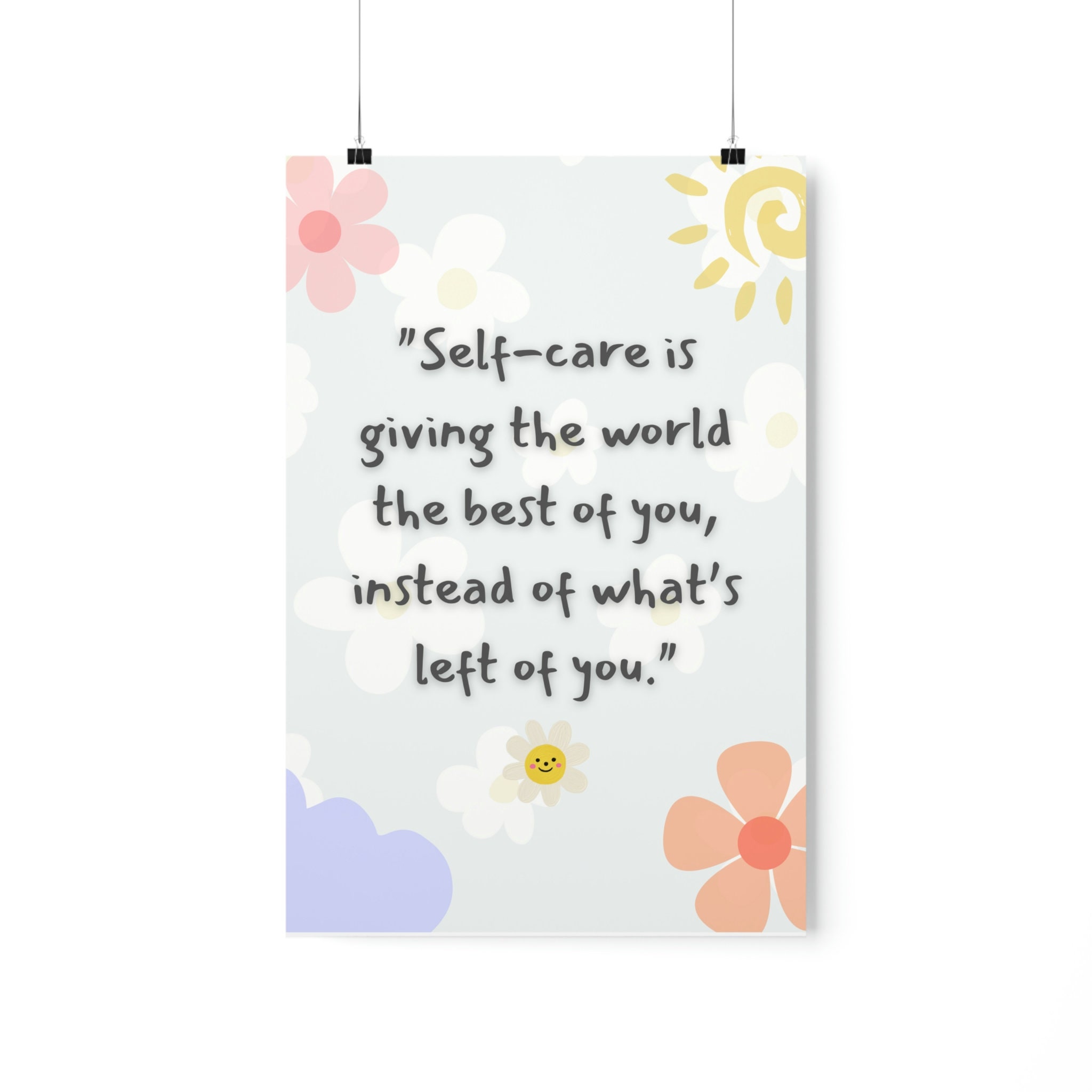 Self Care Poster, Self Love, Therapy Office Decor, Mental Health Poster ...