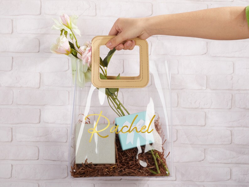 Transparent Totebagclear Giftbag With Handlepersonalised - Etsy