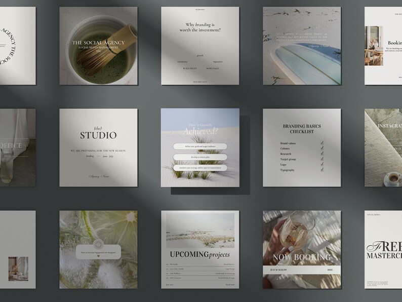 Instagram Agency Templates, 30 Instagram Post Template, Canva Editable ...