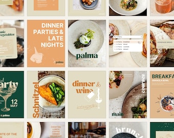 Cocktail Bar Instagram Template, Restaurant, Pub, Food & Beverage ...