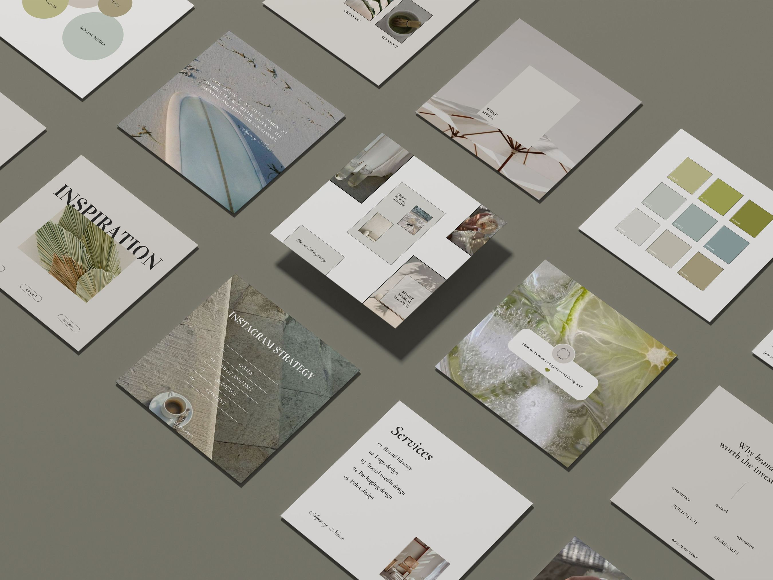 Instagram Agency Templates, 30 Instagram Post Template, Canva Editable ...