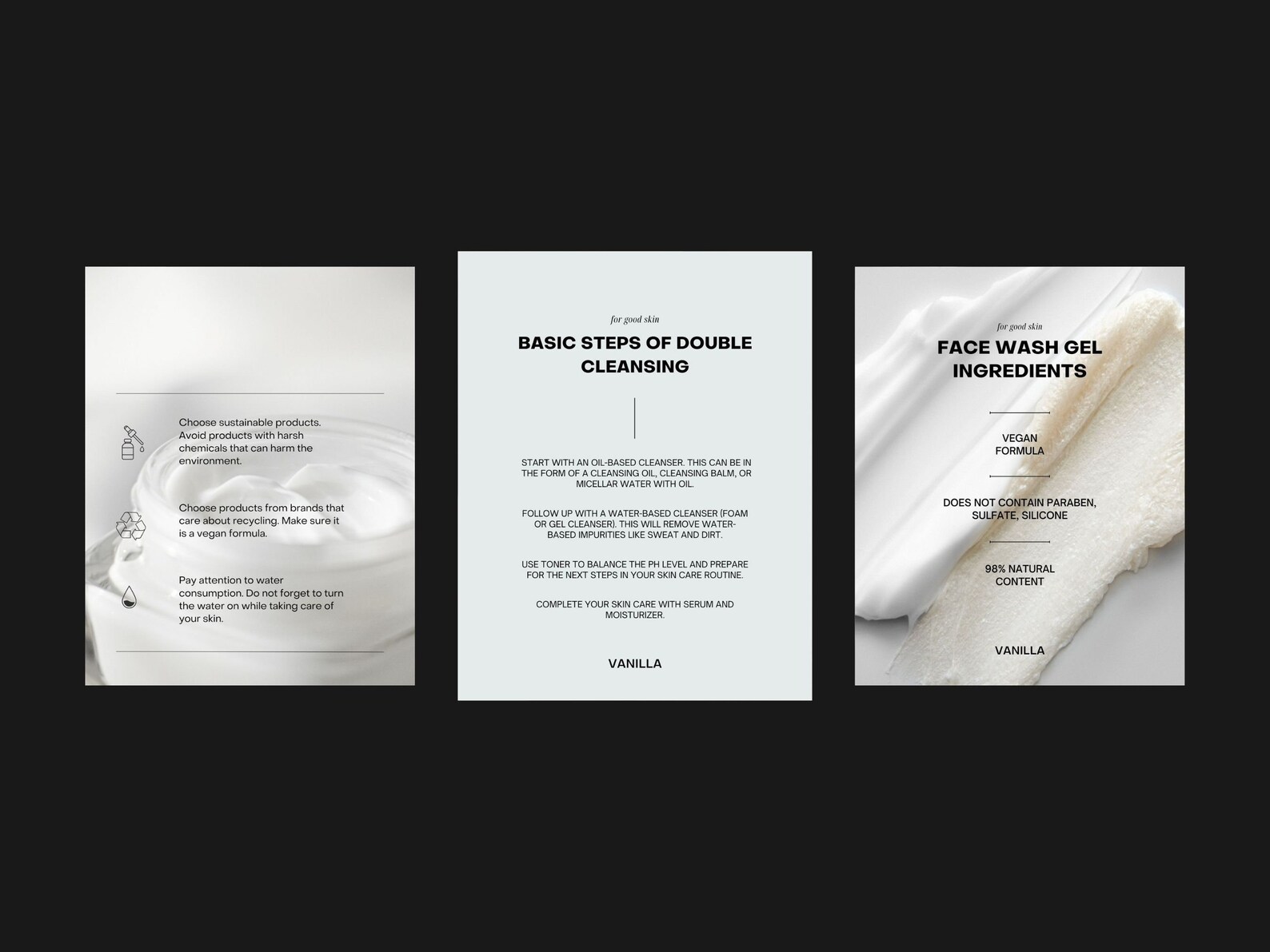 VANILLA Social Media Templates, Canva Template, Skincare Instagram ...