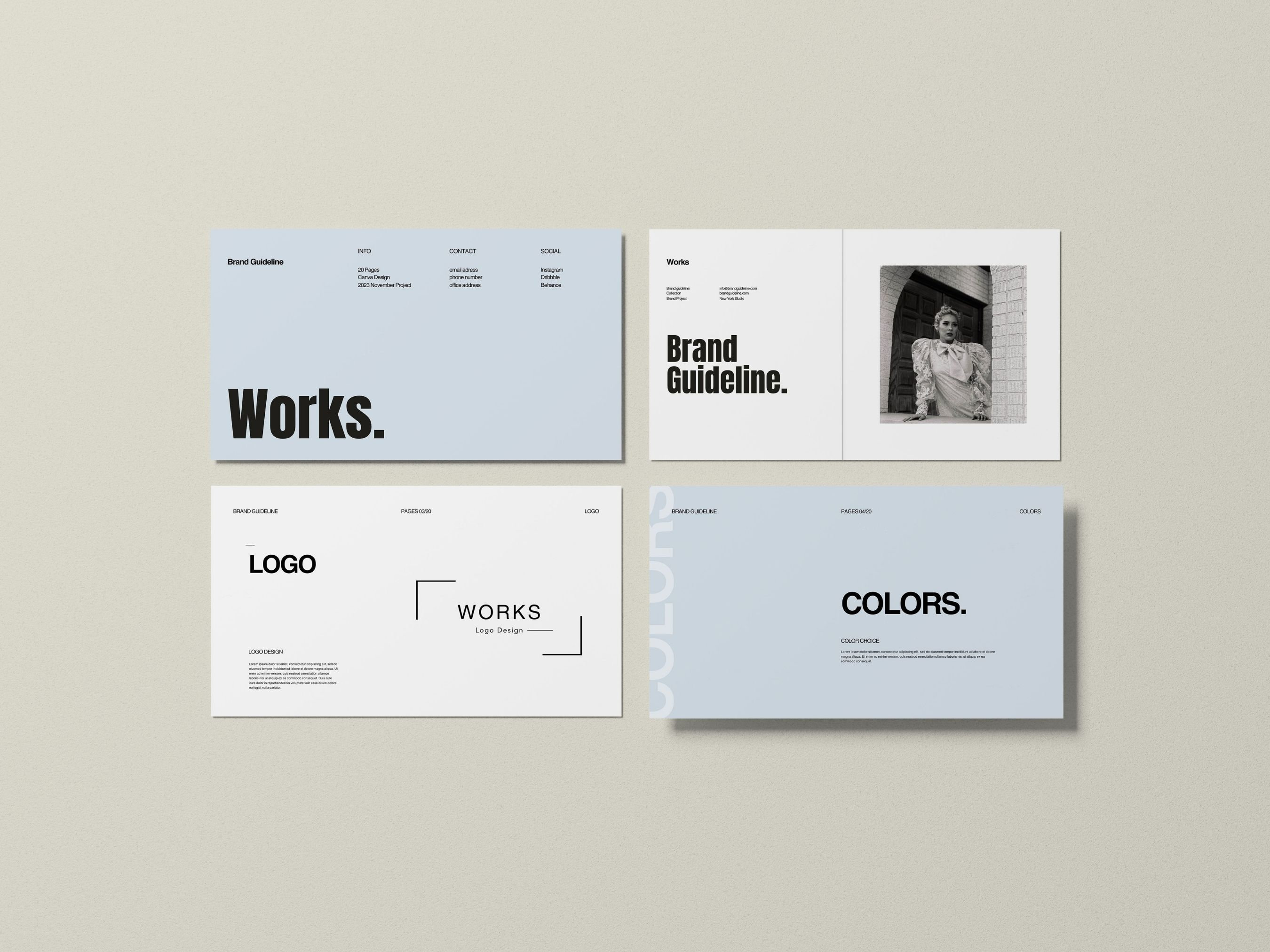 Work Brand Guideline Template, Canva Brand Guidelines, Canva Templates ...