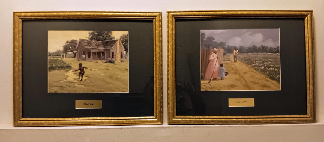 Vintage Alex Porter Framed Black Art Prints – Pair Matted Collectible ...