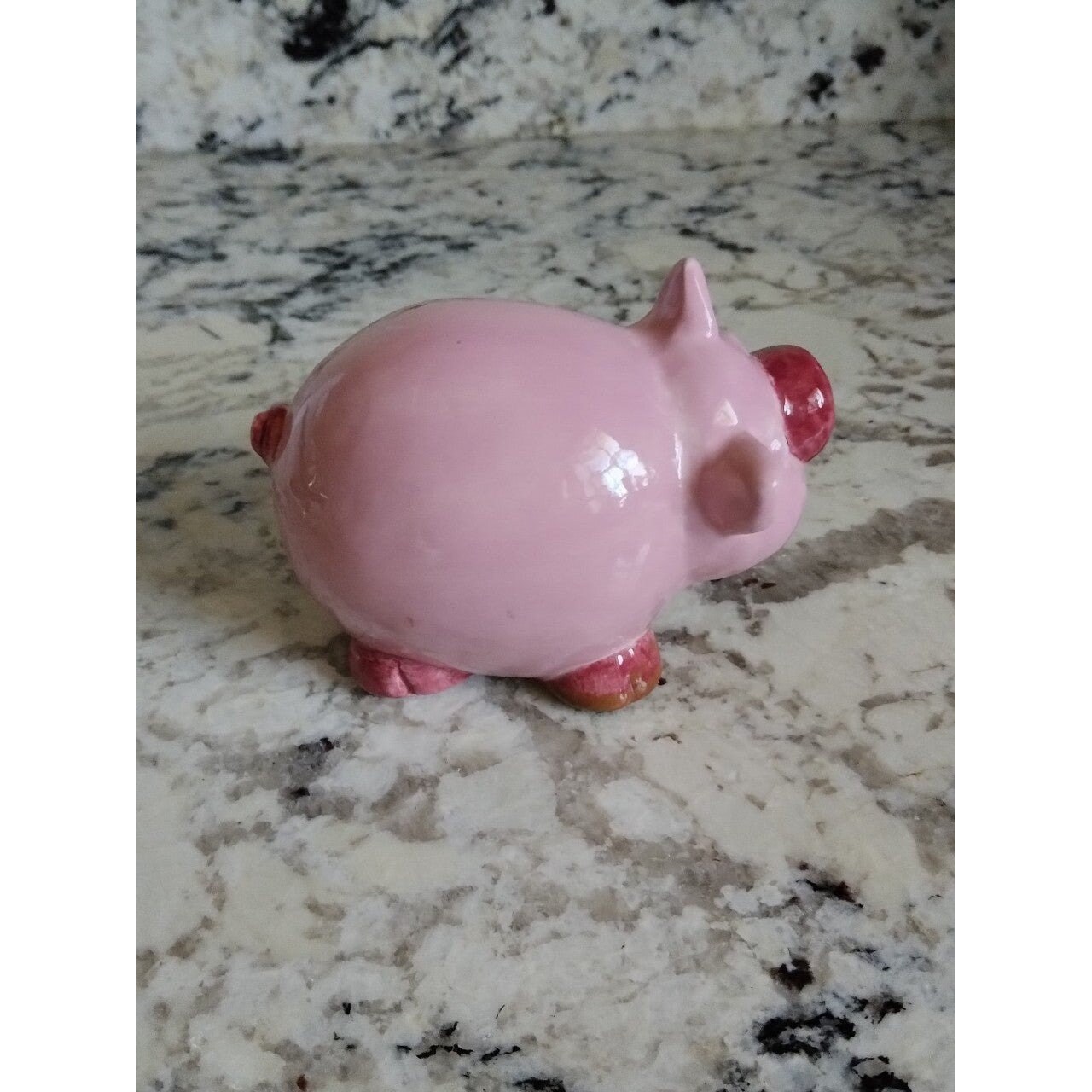 Hand-painted Ceramic Pig Figurine – Pink Pottery Knick Knack, Handmade ...