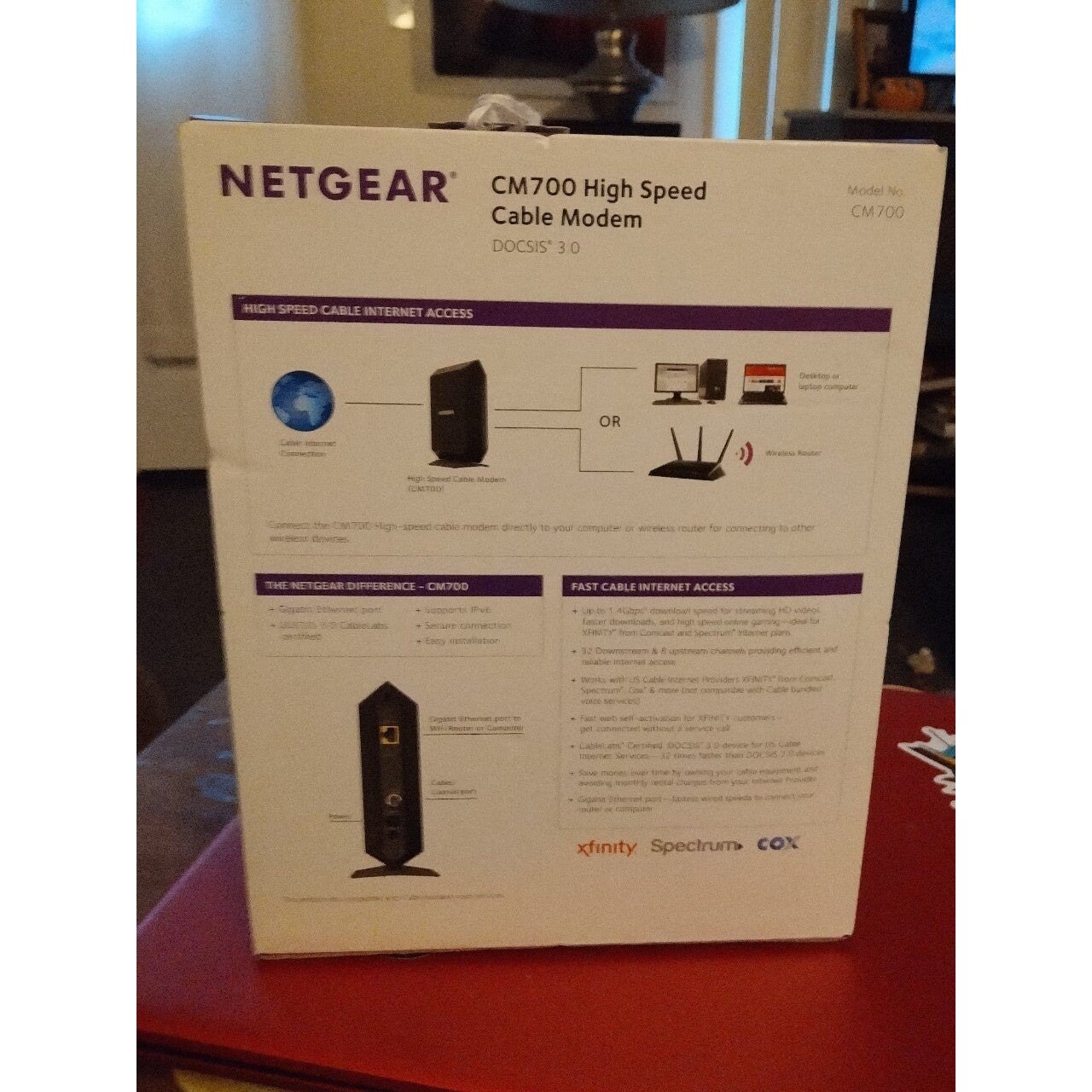 NETGEAR High Speed Cable Modem CM700 Network Connectivity Cable Modem ...