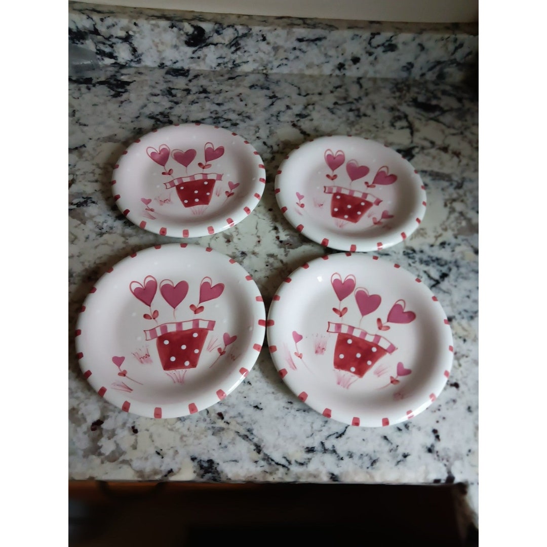 Hausenware Mary Jane Mitchell Plates - Plates With Heart Design - Bread ...