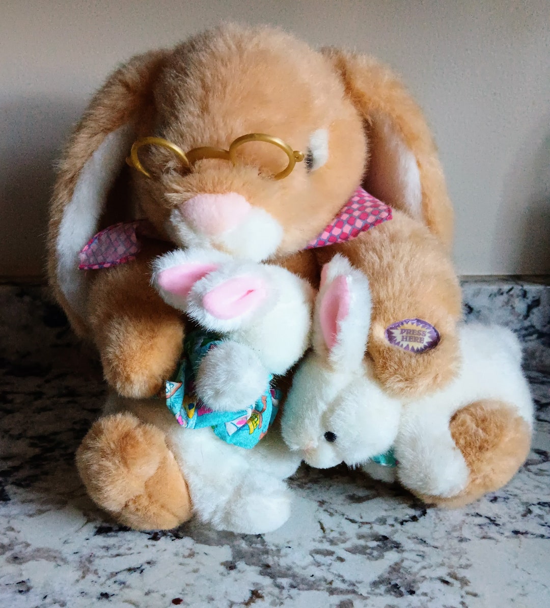 Dandee Easter Bunny Plush Toy - Talking Light up Dandee Easter Bunny ...