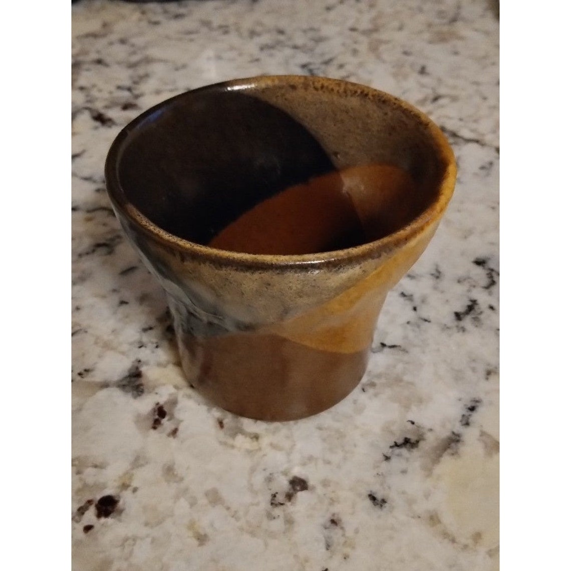 Vintage Japanese Sake Cup – Large Drip Glaze Pottery Cup – Rustic ...