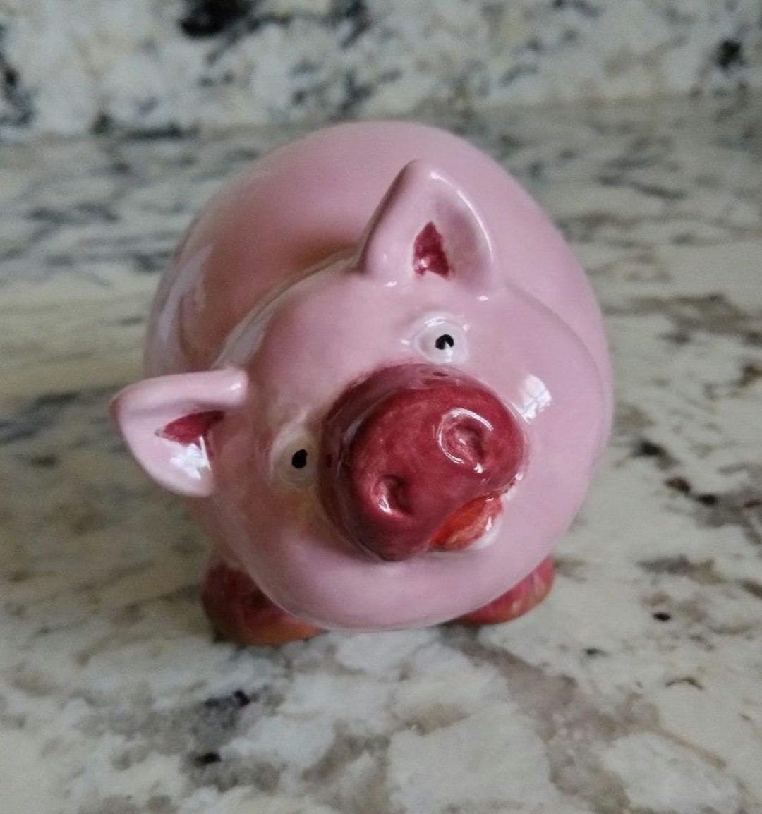 Hand-painted Ceramic Pig Figurine – Pink Pottery Knick Knack - Etsy