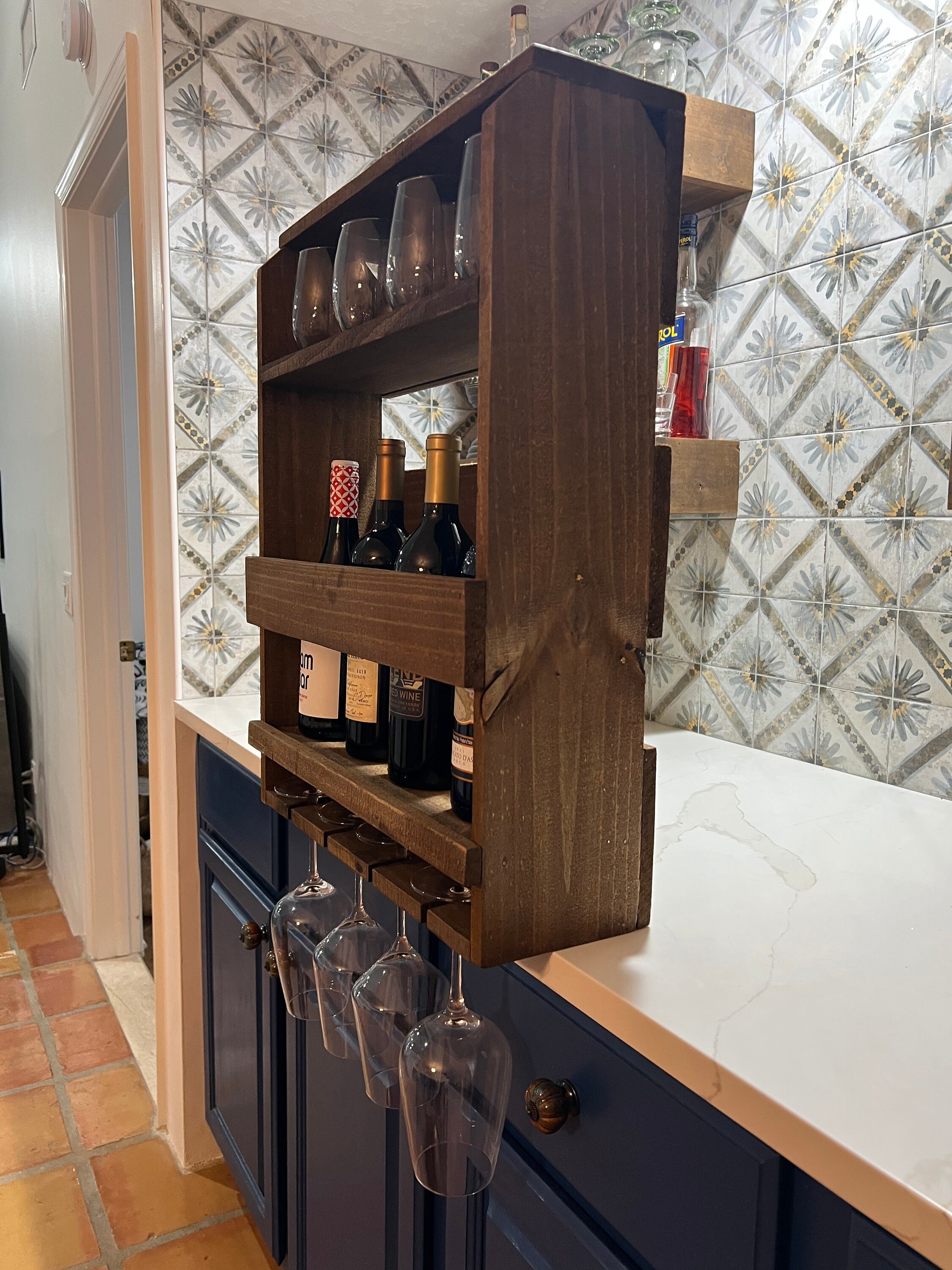 Wine Rack 4 Bottle Custom Built - Etsy