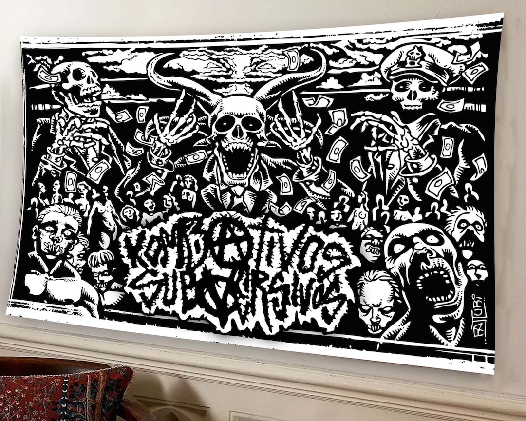 Horror Tapestry, Aesthetic Tapestry,abstract Wall, Gothic Tapestry ...