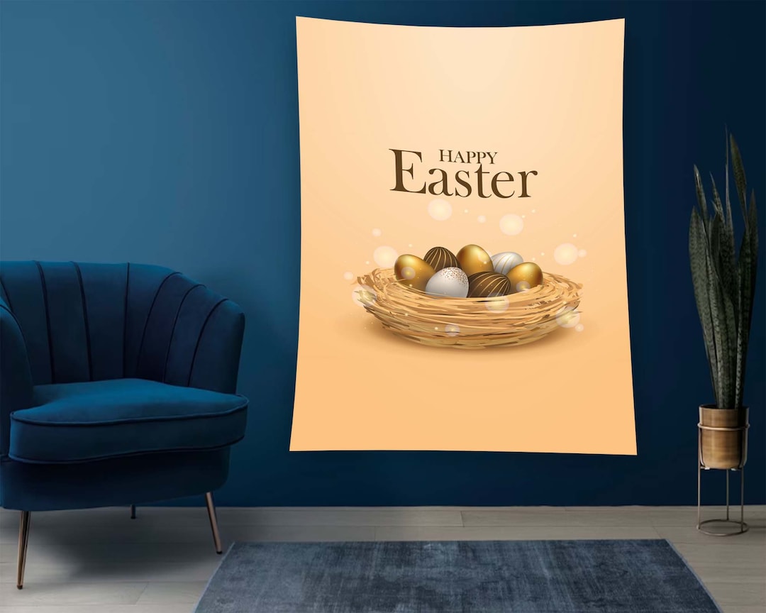 Easter Tapestry, Happy Easter,art Hand Woven, Home Living Room, Bedroom ...