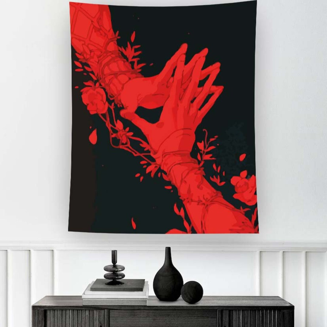 Red Tapestry, Lovers Tapestry, Gothic Tapestry, Gothic Love Tapestry ...