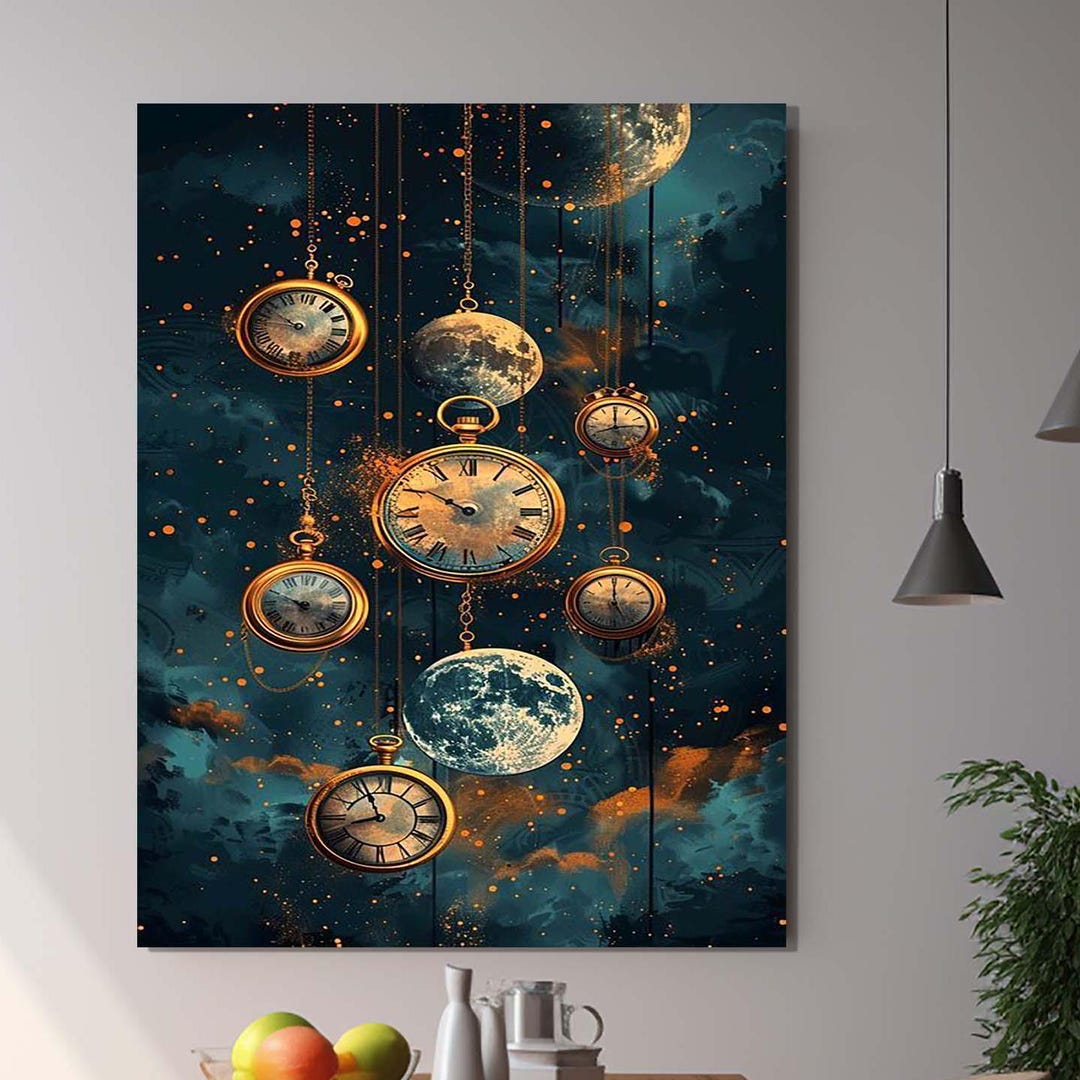 Watch Tempered Glass Wall Art, Space Design Wall Decor, Glass Wall Art ...
