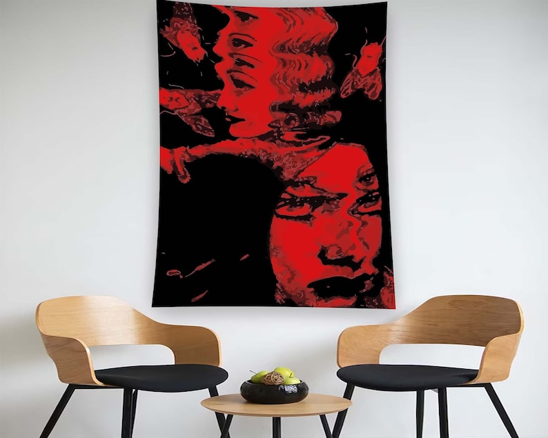 Tree Tapestry Red Tapestry Gothic Tapestry Horror Tapestry - Etsy