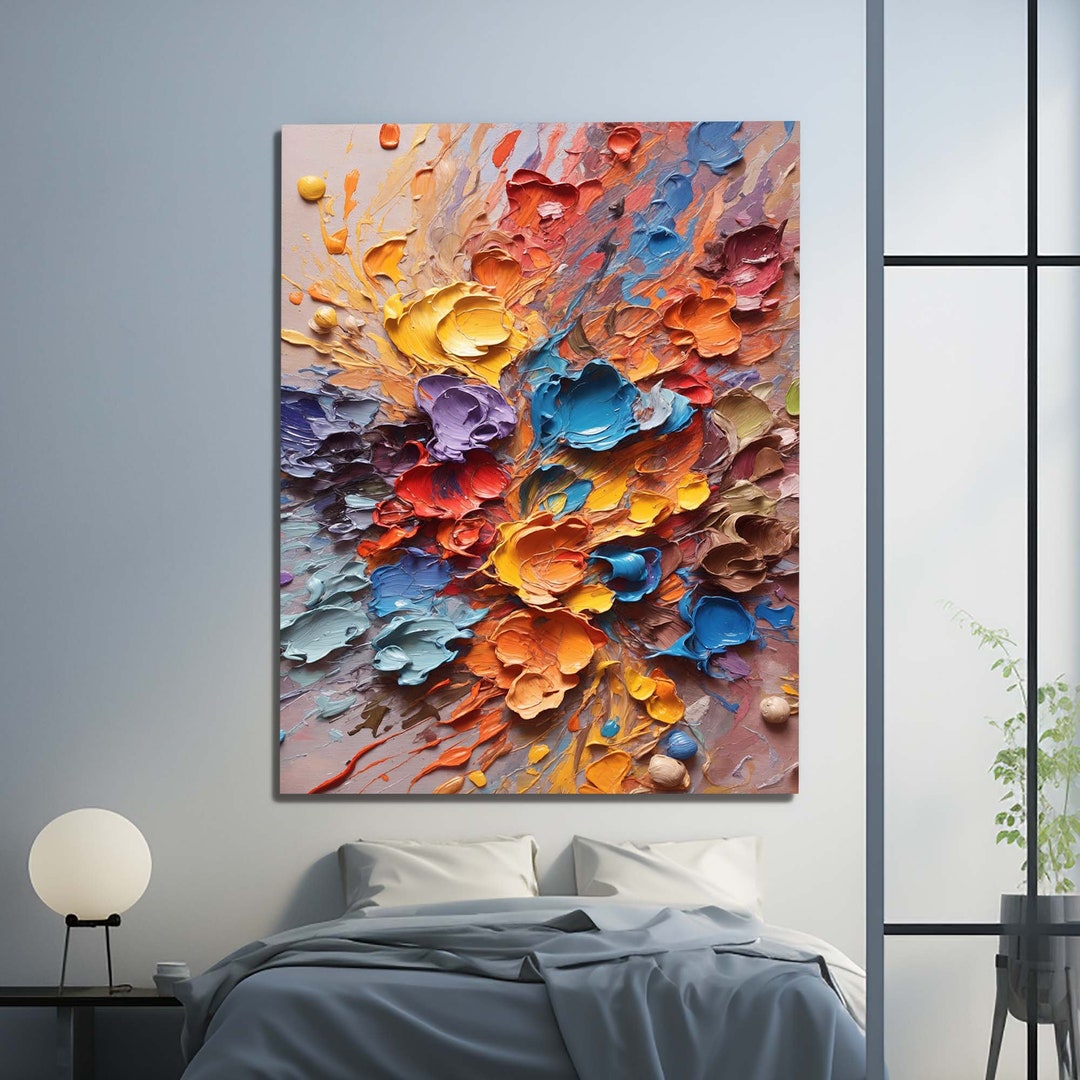 Colorful Glass, Rainbow Tempered Glass,tempered Glass Wall Art, Floral ...