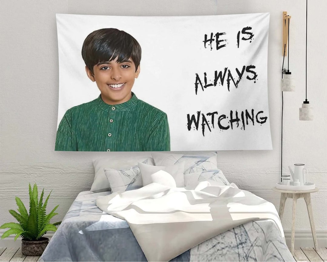 Funny Meme Tapestries, He is Always Watching, Art Wall Hanging, for ...