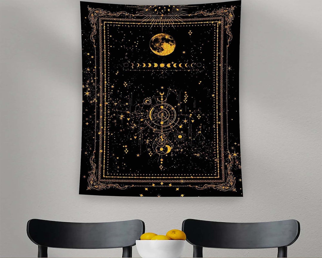 Zodiac Tapestry, Astrology Tapestry,moon Astrology, Moon Tapestry ...