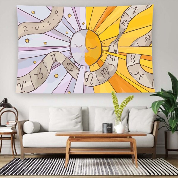Sun and Moon Tapestry - Etsy