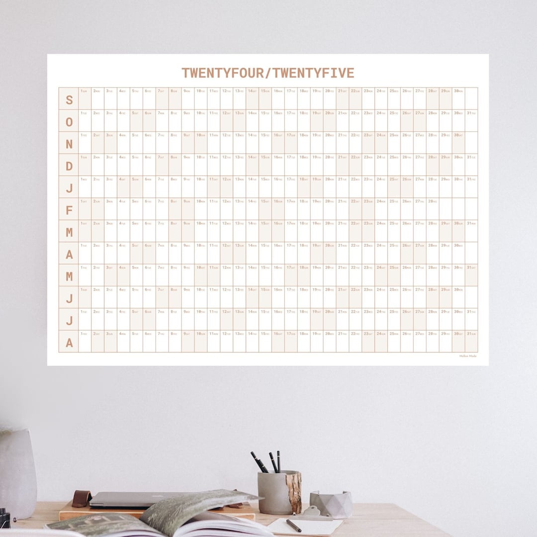 Large Wall Planner 2024-2025 Academic Calendar Gift for Student, Year ...
