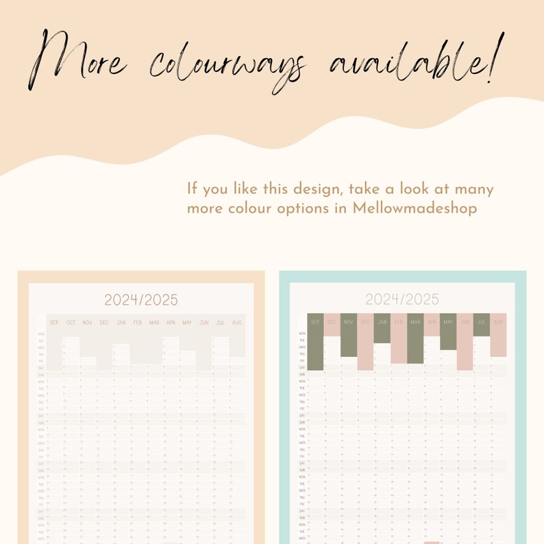 Big Vertical Wall Calendar 2024-2025 Academic Planner for September to ...