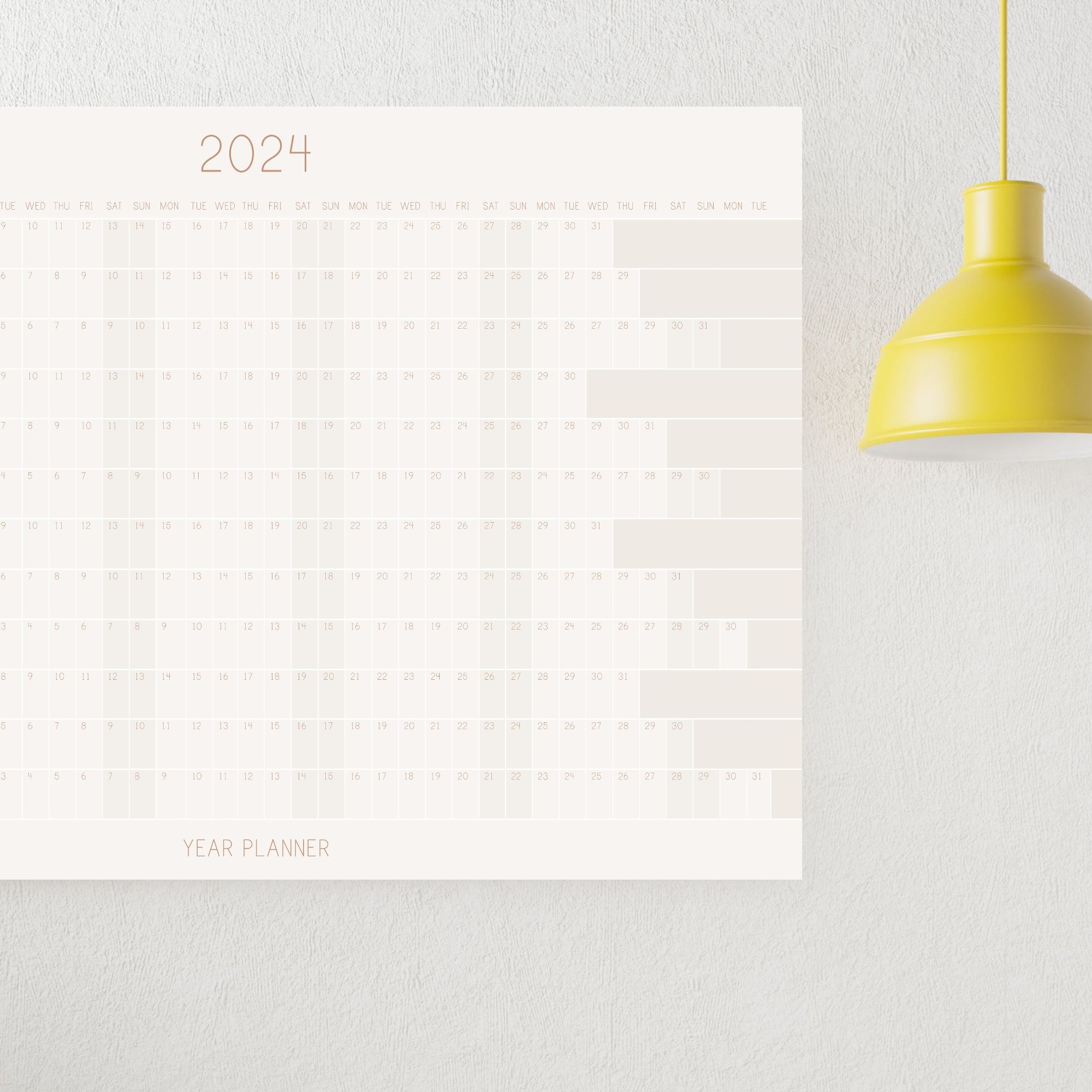 Extra Large 2024 Wall Planner, Giant Year Planner for 2024 Year to View ...