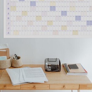 Big Wall Calendar 2024-2025 Colourful Academic Planner for September to ...