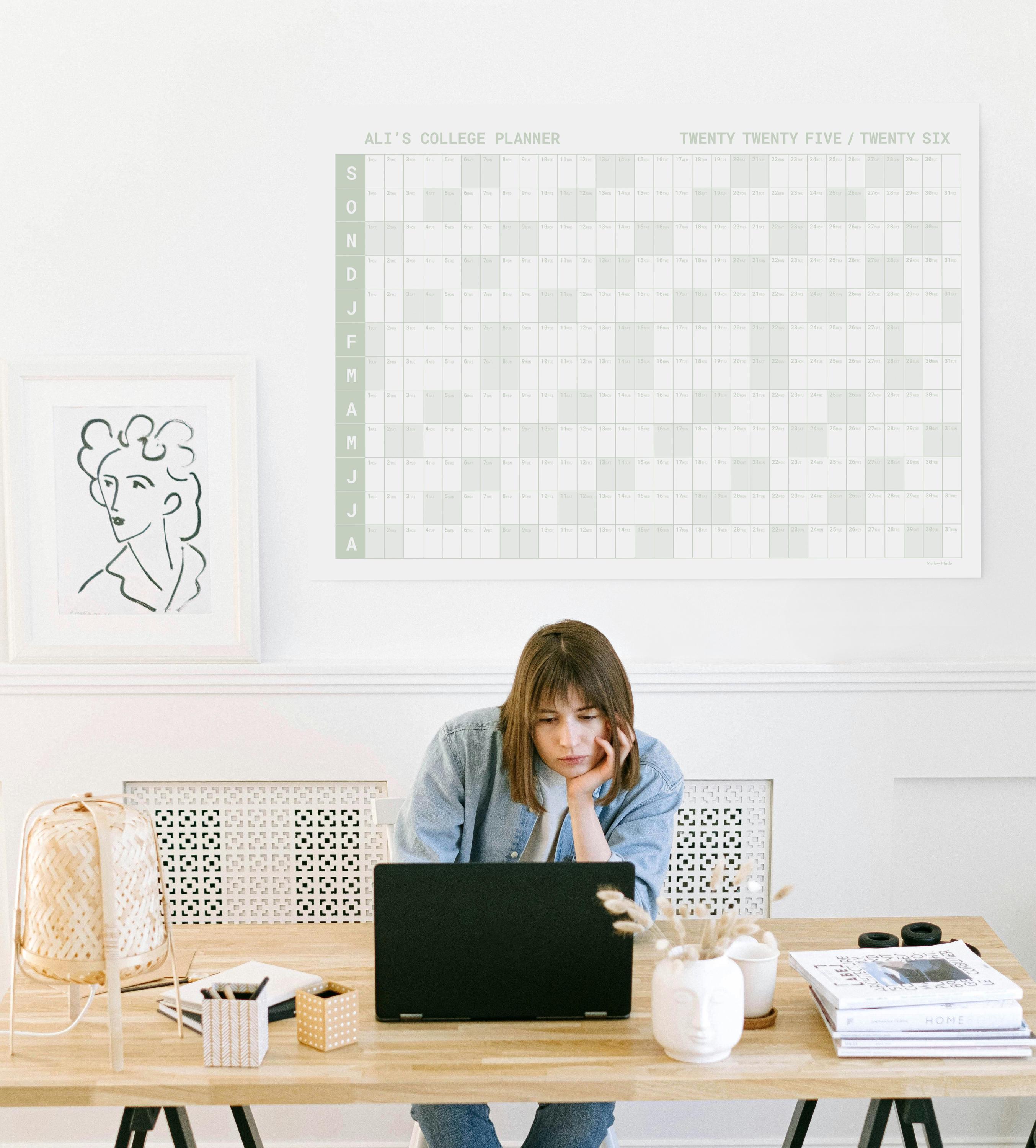 Personalized Academic Wall Calendar 2025-2026: Large A0 Planner - Etsy