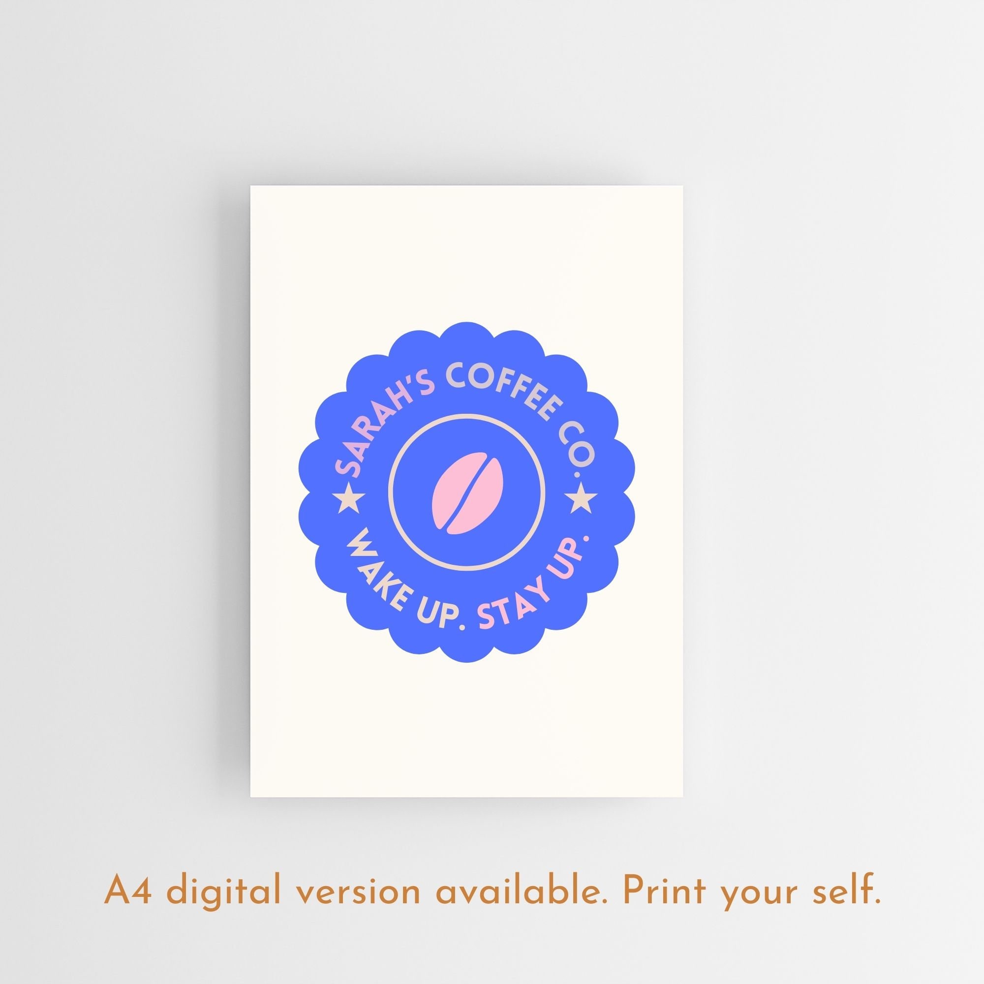 Personalised Coffee Shop Print for Coffee Lover, Shop Sign for Coffee ...