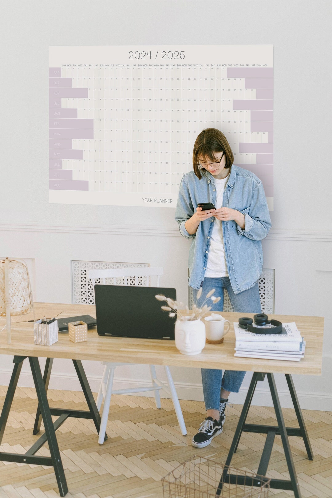 Extra Large Academic 2024-25 Wall Planner, Giant Year Planner for 2024 ...