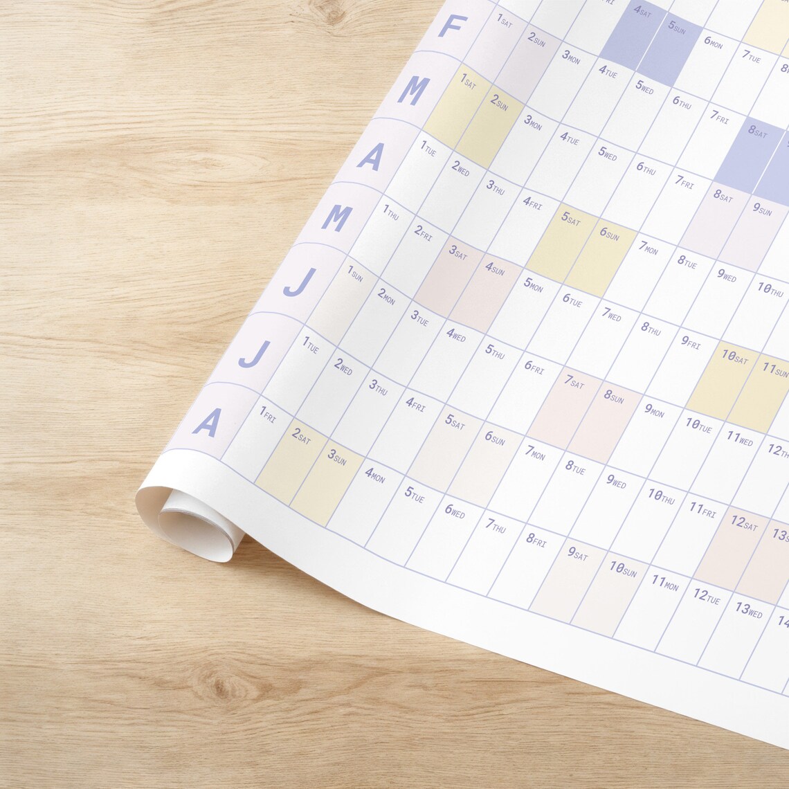 Big Wall Calendar 2024-2025 Colourful Academic Planner for September to ...