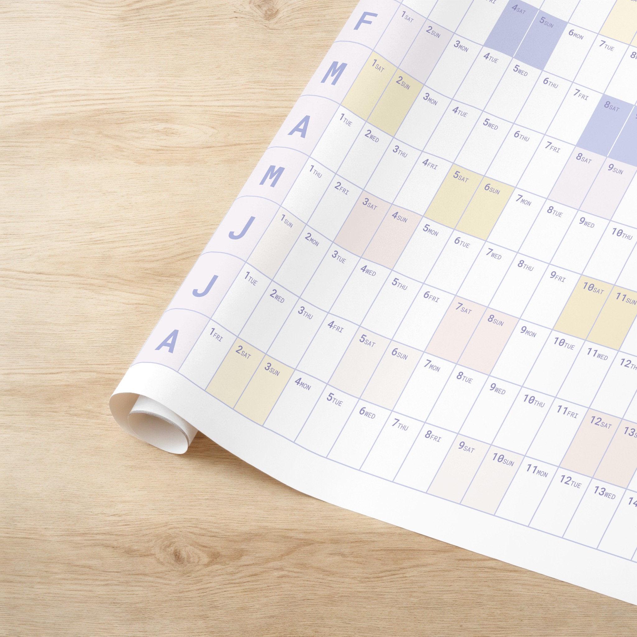 Big Wall Calendar 2024-2025 Colourful Academic Planner for September to ...