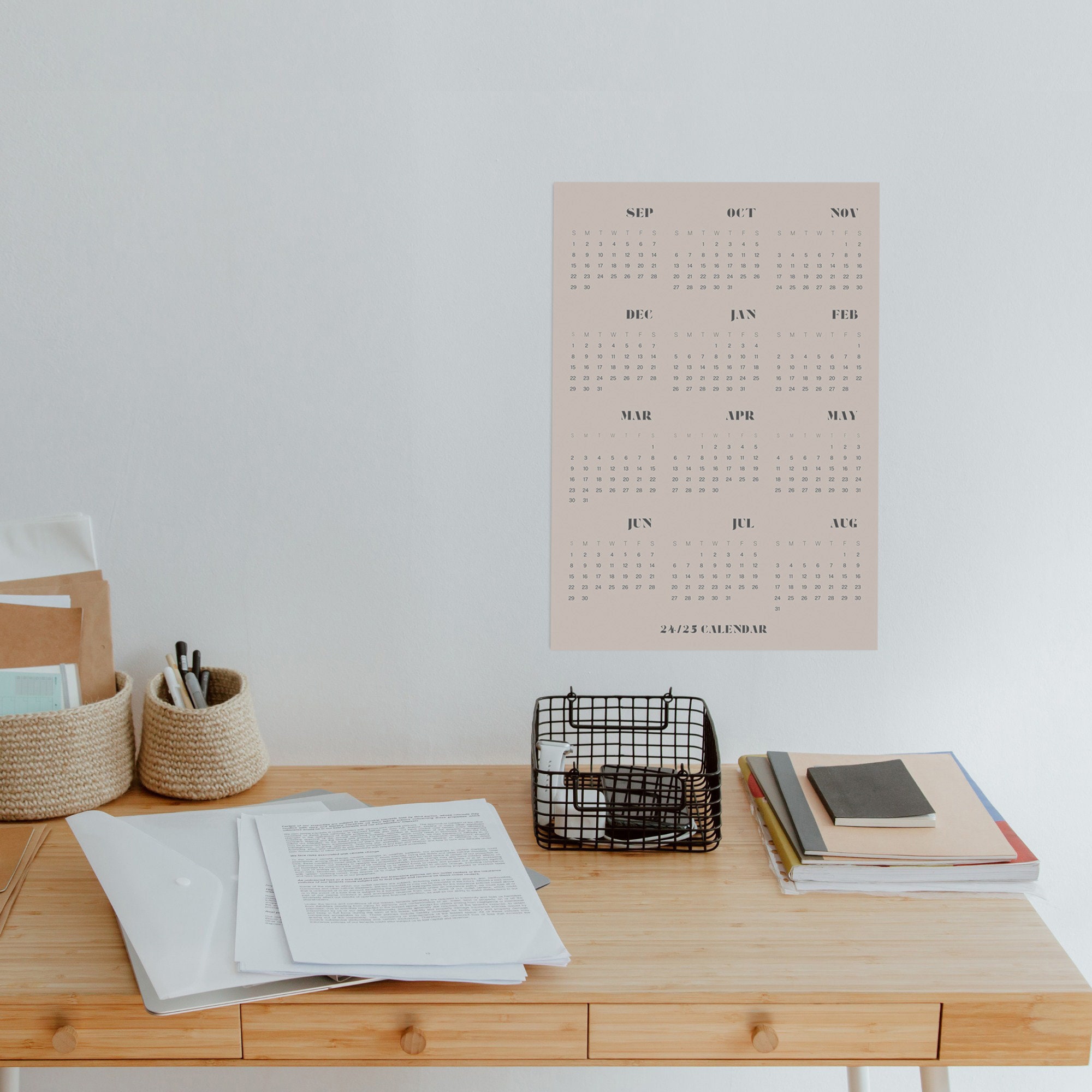 One Page Academic Calendar 2024-2025 Year at a Glance Student Calendar ...