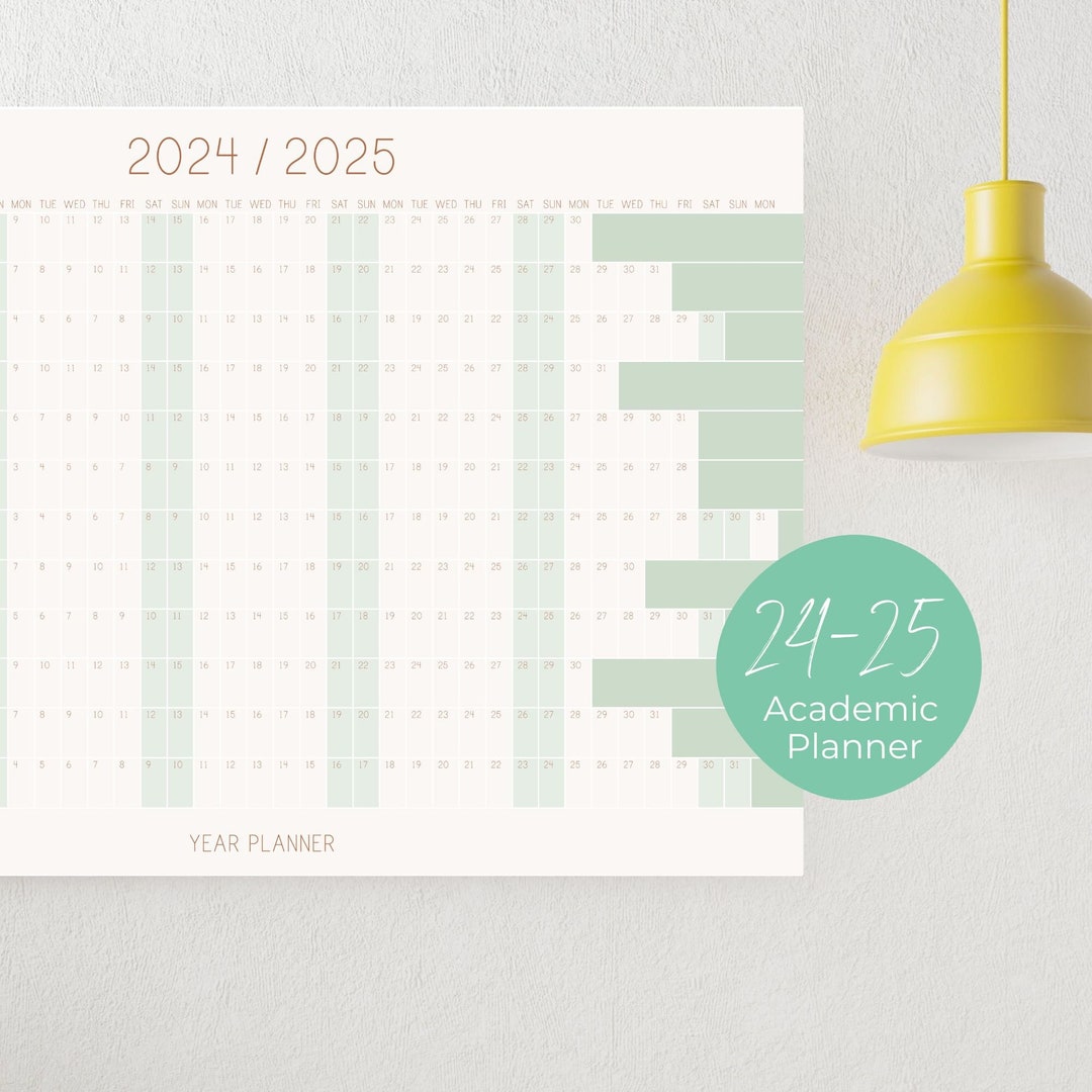 Mid Year Planner for Student 2024-2025, Giant Academic Wall Calendar ...