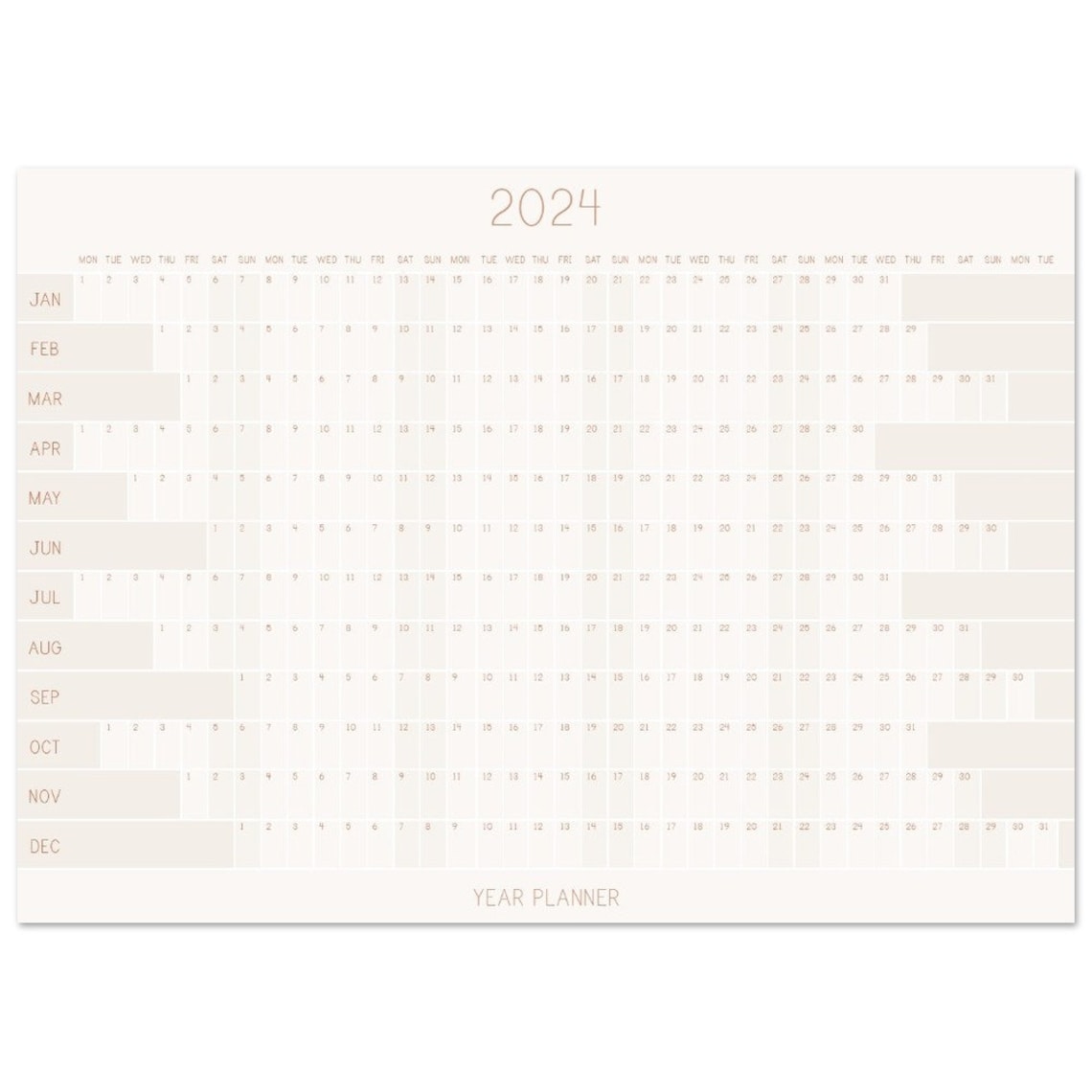 Extra Large 2024 Wall Planner, Giant Year Planner for 2024 Year to View ...