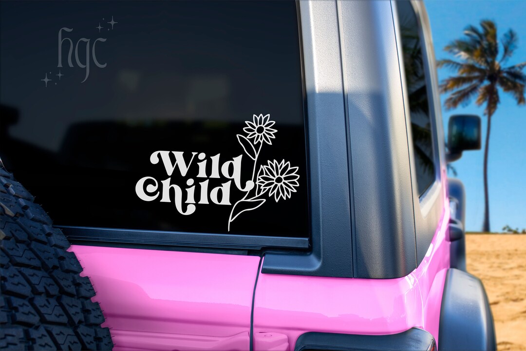 Wild Child Sticker Decal - Vinyl Decal - Cute Bumper Sticker ...